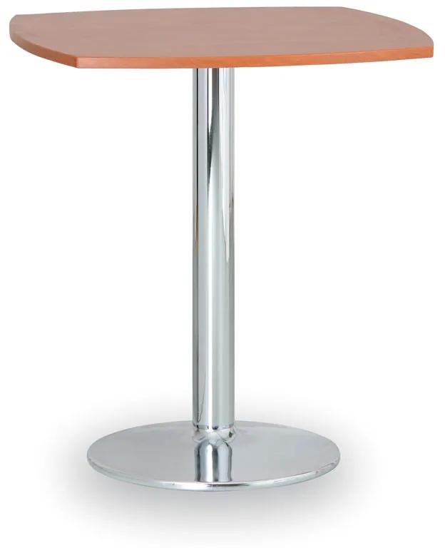 B2B Partner Konferenční stolek Filip II, 660 x 660 mm, chromovaná podnož, deska calvados