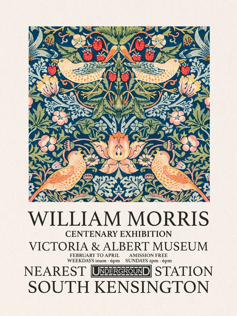 Obrazová reprodukce Strawberry Thief (Special Edition) - William Morris, (30 x 40 cm)