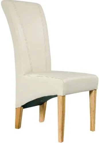 Furniture-nabytek - Čalouněná masivní židle - ekokůže - Kanika