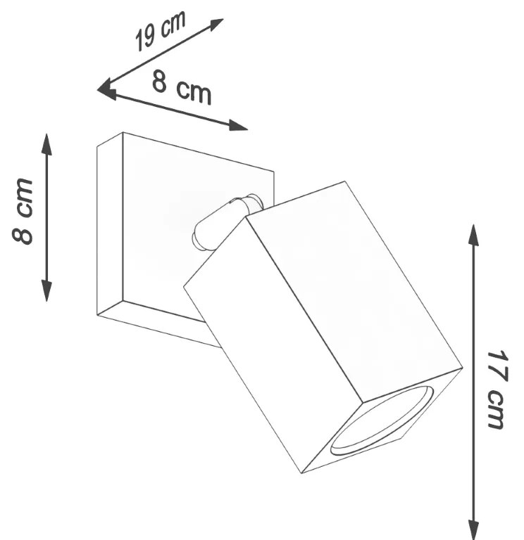Bodové svítidlo Keke, 1x dřevěné stínítko, (možnost polohování)