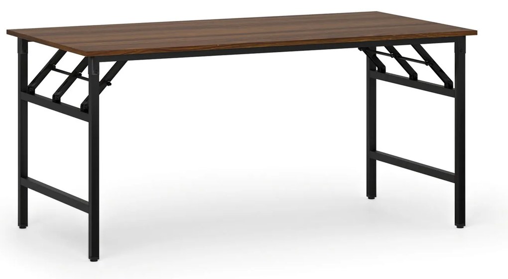 Konferenční stůl FAST READY, 160x80 cm, černá podnož, ořech