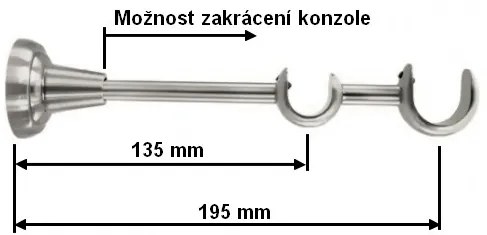 Garnýž kovová 380 cm dvouřadá - dvojitá 25 Paola Nerez