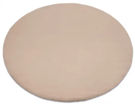 Kulatý koberec BUNNY taupe, béžový, imitace králíčí kožešiny velikost kruh 140 cm | krásné koberce cz