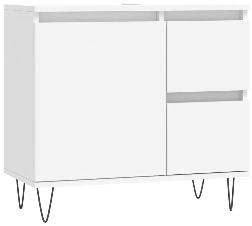 3dílný set koupelnového nábytku bílý kompozitní dřevo,  3190221