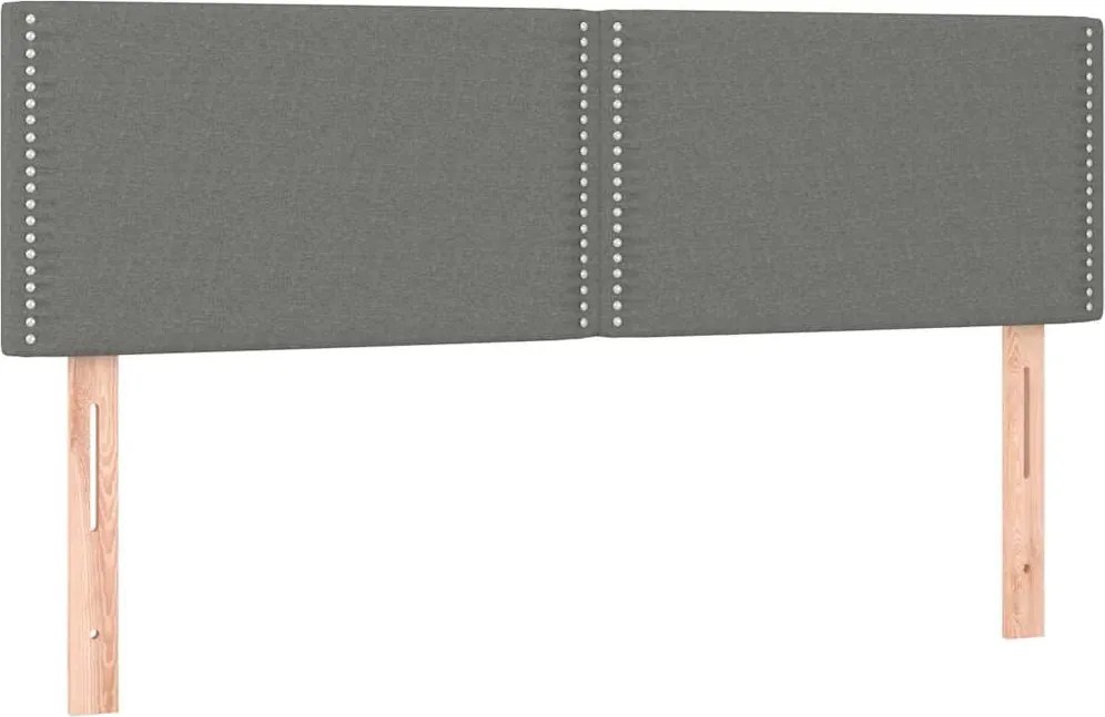 Box spring postel s matrací tmavě šedá 140x200 cm textil 3129634