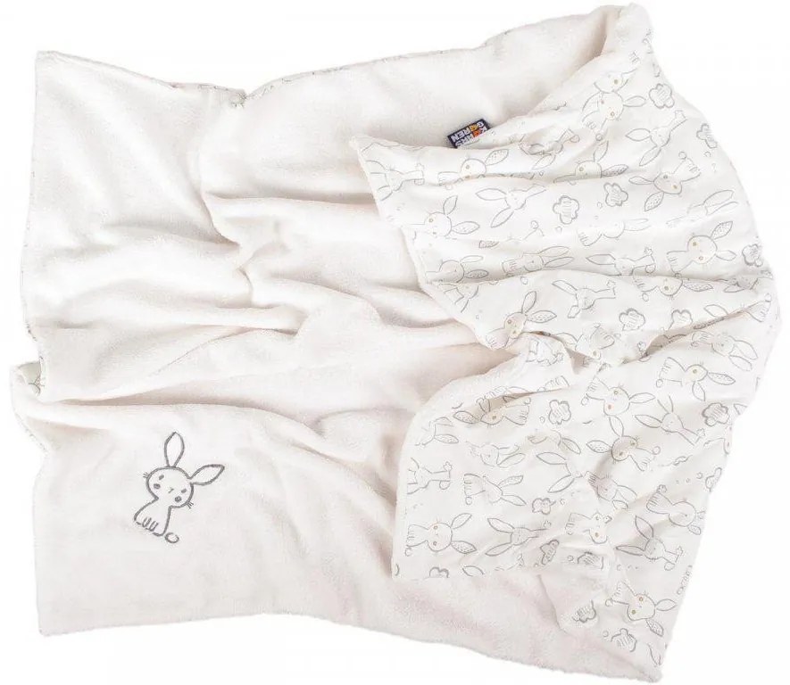 Kaarsgaren Dětská deka Wellsoft bavlna 100 x 70 cm Smetanová/růžový lev