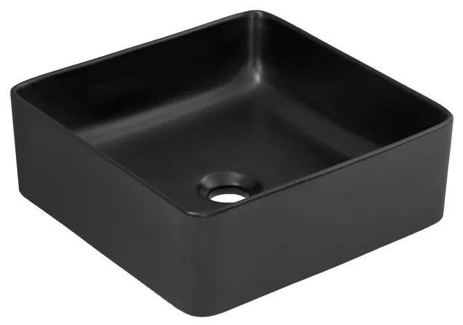 COMAD Umyvadlo na desku - E-6276, 38 cm, keramické, černá