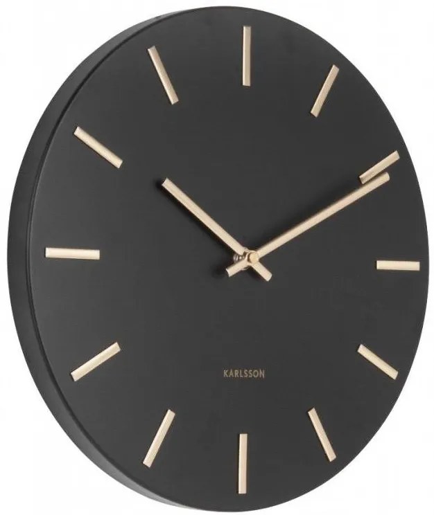 Designové nástěnné hodiny 5821bk black karlsson 30cm