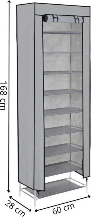 Látkový botník 168x60 cm SPRINGOS HS0004 šedý