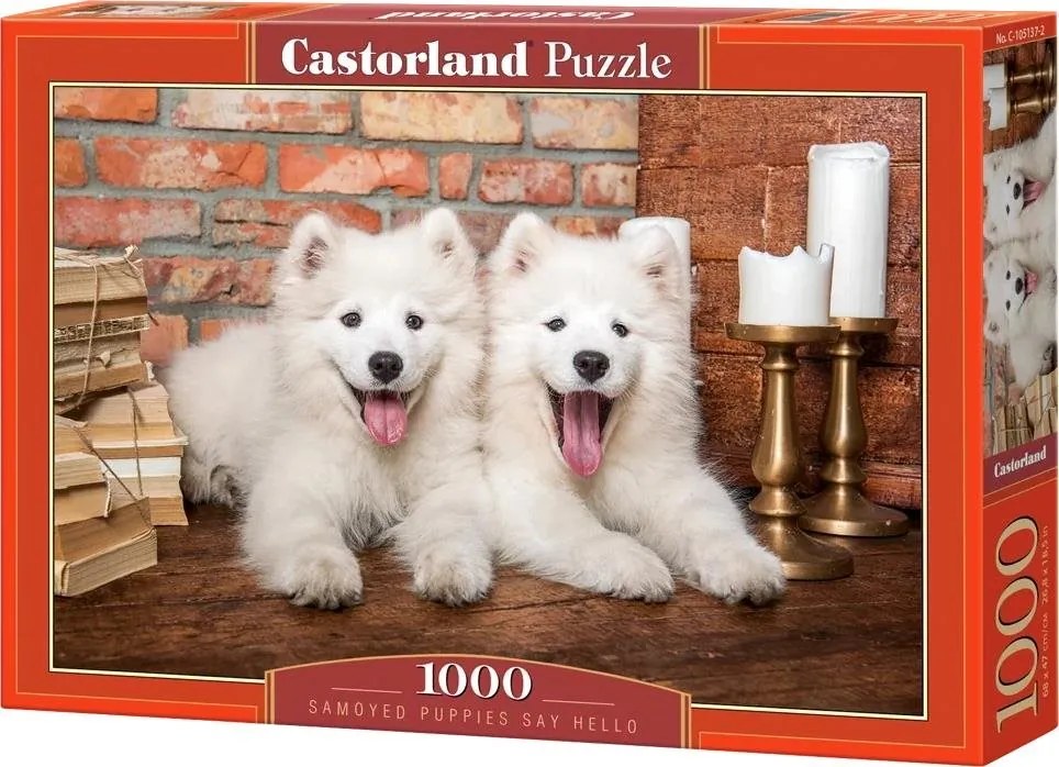 Castorland puzzle štěňata samojeda 1000 dílků