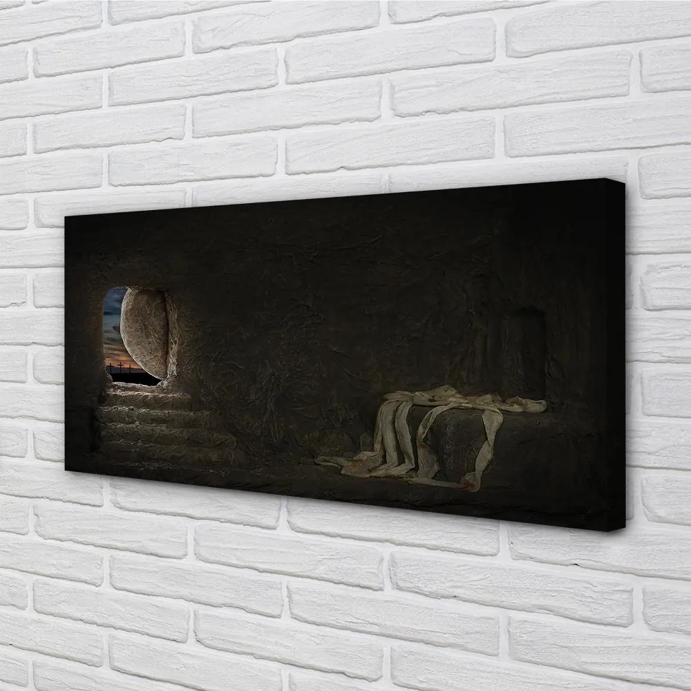 Obrazy na plátně jeskyně kříže 125x50 cm
