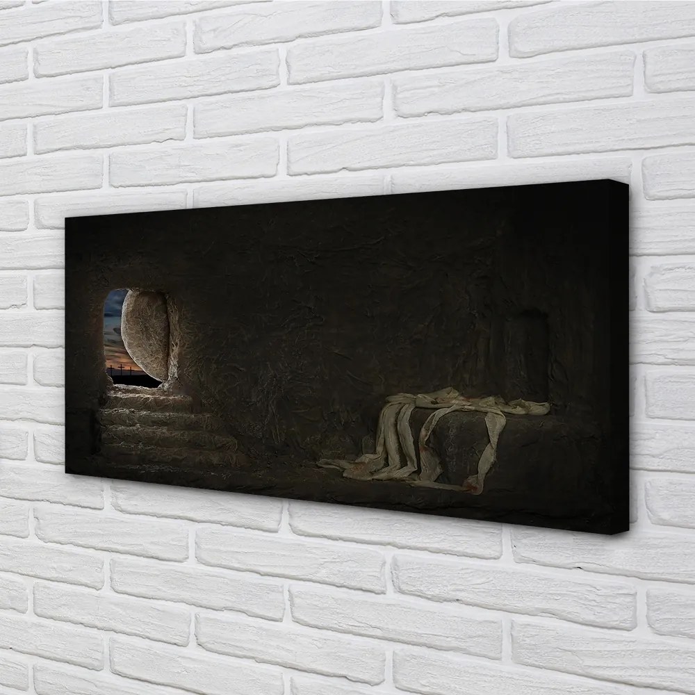 Obrazy na plátně jeskyně kříže 140x70 cm