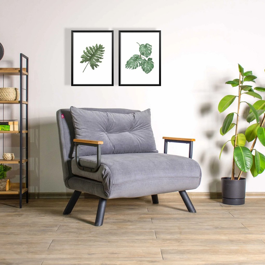 Atelier del Sofa 1-místná pohovka Sando Single - Grey, Šedá