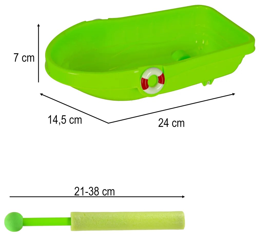 IKK Lodička s příslušenstvím: formičky na písek, plážové hračky + vodní pistole 12 el.