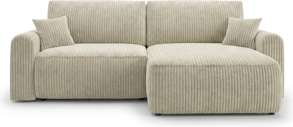 Rozkládací oboustranná sedací souprava do L NORDEN TILIA 250x140 cm, krémová