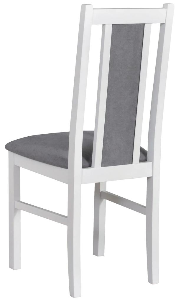 Jídelní židle Boro 14 Zvolte dřevo: Bílá, Zvolte látku: látka 11b