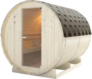 RAKOUSKÝ produkt - Venkovní sudová sauna TROMSÖ XL pro 6 osob 189x 220 x 191,5 cm ( F50220 )