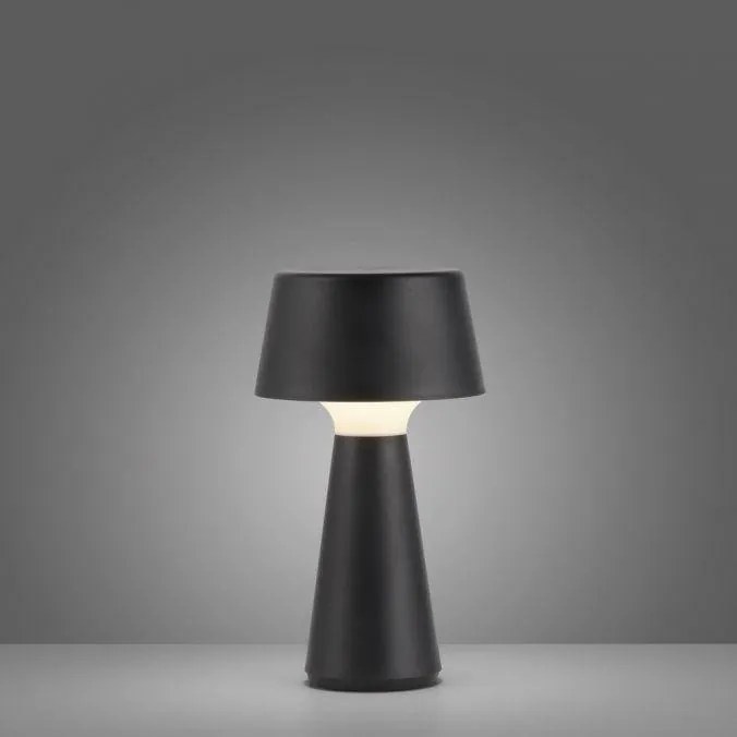 LD 19260-18 ABERA LED stolní lampa na baterie černá dotykový stmívač IP54 USB vnitřní i venkovní použití 3000K - JUST LIGHT