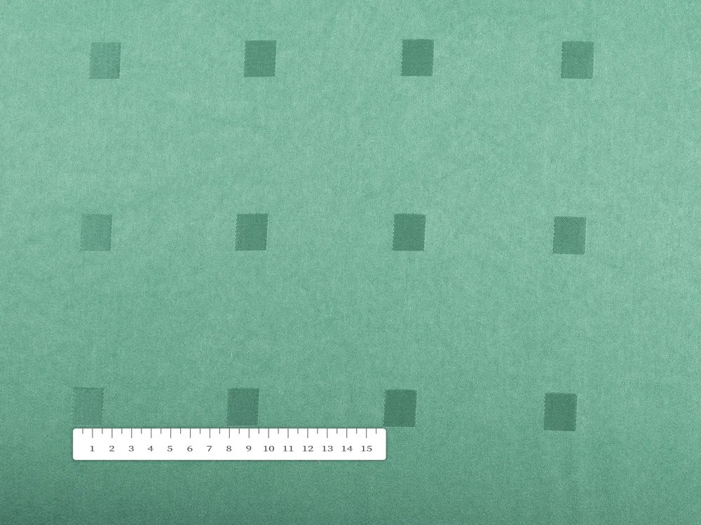 Biante Dekorační běhoun na stůl PM-023 Čtverečky na světle zeleném 20x140 cm