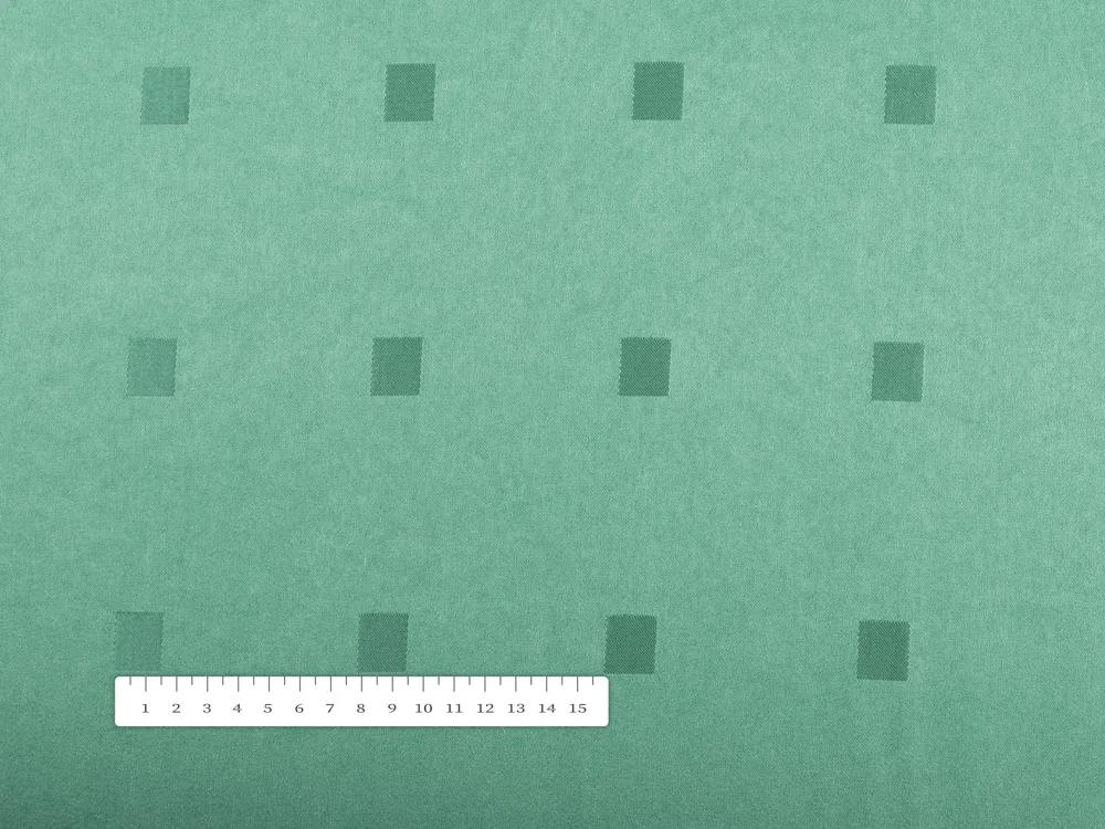 Biante Dekorační běhoun na stůl PM-023 Čtverečky na světle zeleném 35x140 cm