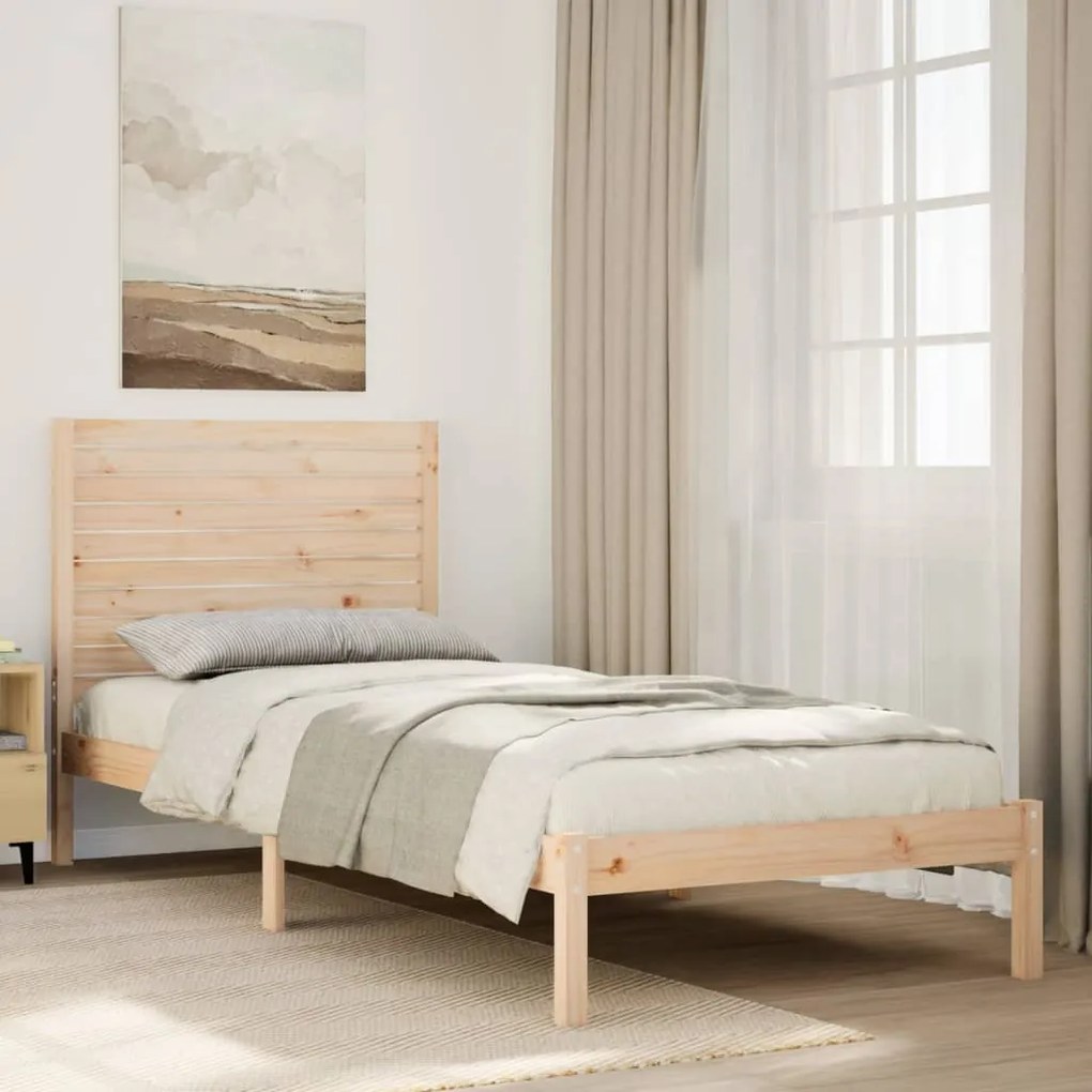 Prodloužený rám postele bez matrace 90 x 210 cm masivní dřevo 3309295