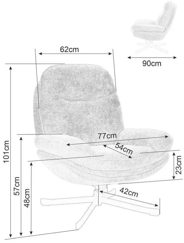 Křeslo Marton, olivová
