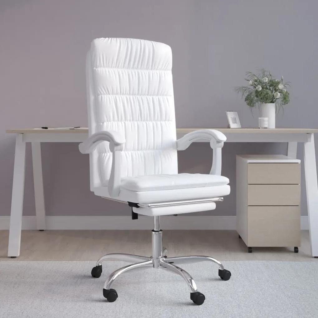 vidaXL Polohovací kancelářská židle umělá kůže [349653] Barva: Černá