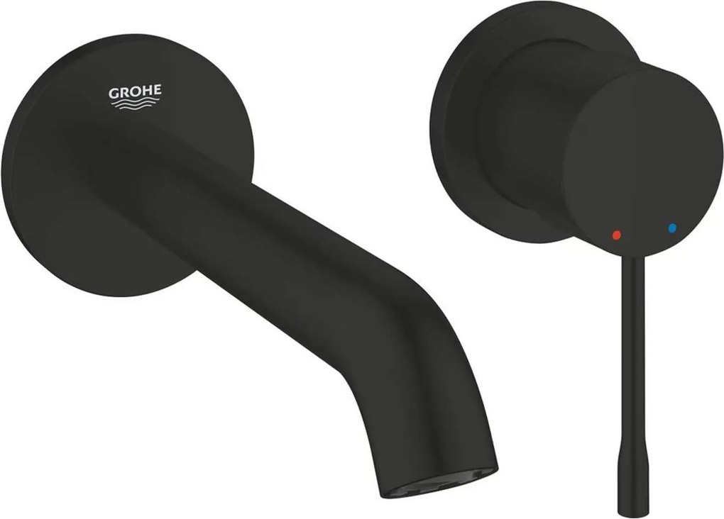 Grohe Essence New - Umyvadlová baterie pod omítku, 2-otvorová instalace, matná černá 194082431