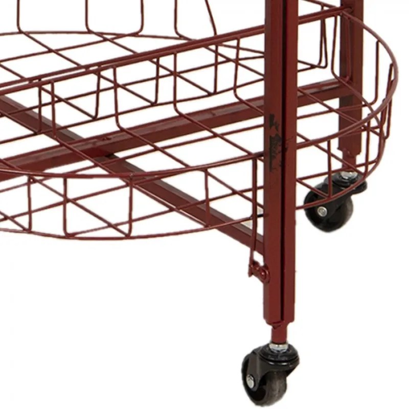 Pojízdný skládací kovový odkládací stolek – 49x98 cm