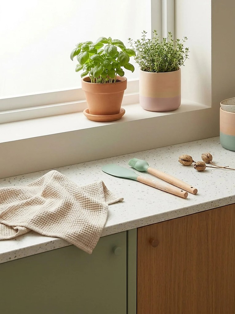 Sinsay - Sada: stěrka a kuchyňský štětec 2 pack - zelená