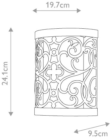 Feiss FE-ARABESQUE1 - Nástěnné svítidlo ARABESQUE 1xE14/60W/230V
