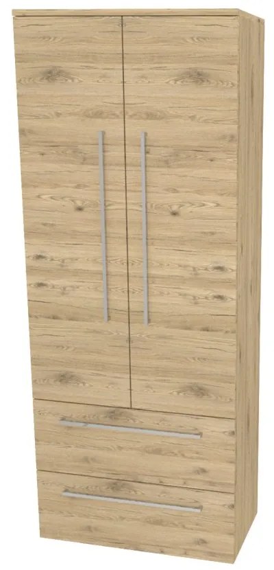 Mereo Mereo, Bino, koupelnová skříňka vysoká 163 cm, dvojitá, Multidecor, CN699DSAN