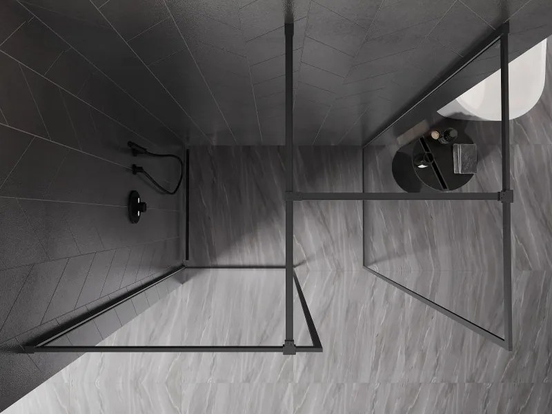 Mexen Kioto-F sprchová stěna Walk-in s rámem 125 x 100 cm, transparentní 8 mm, gun metal - 800-125-202-04-95-100