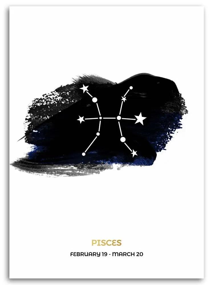 Obraz na plátně Horoskop zvěrokruhu Ryby. - 70x100 cm
