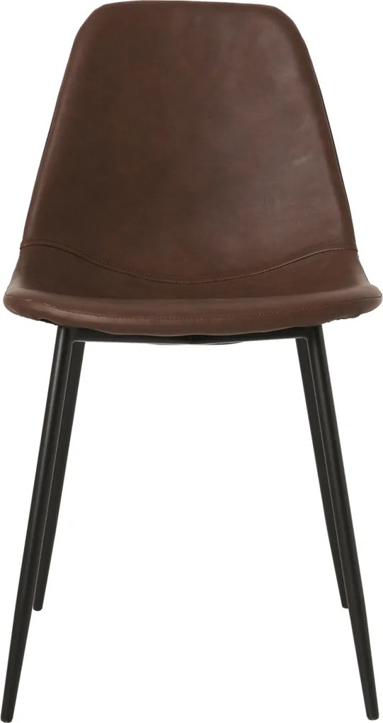 HOUSE DOCTOR Hnědá židle Forms 43 × 53 × 83,5 cm, výška sedadla 46 cm
