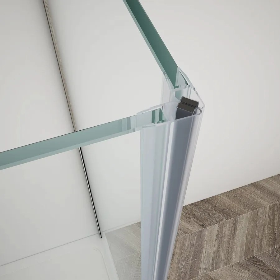 Gelco Trinity Chrom čtvercový sprchový kout 80 x 80 x 200 cm otevírací levá aluchrom sklo čiré GT5680-80CL-CH