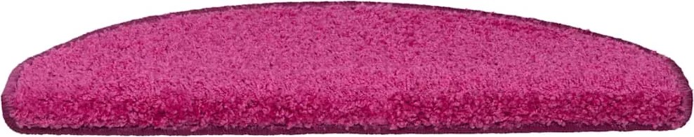 Schodové rohože 15 ks 65 x 21 x 4 cm růžové, půlkulaté, velké 322381