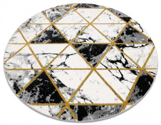 Dywany Łuszczów Kusový koberec Emerald 1020 black and gold kruh - 160x160 (průměr) kruh cm
