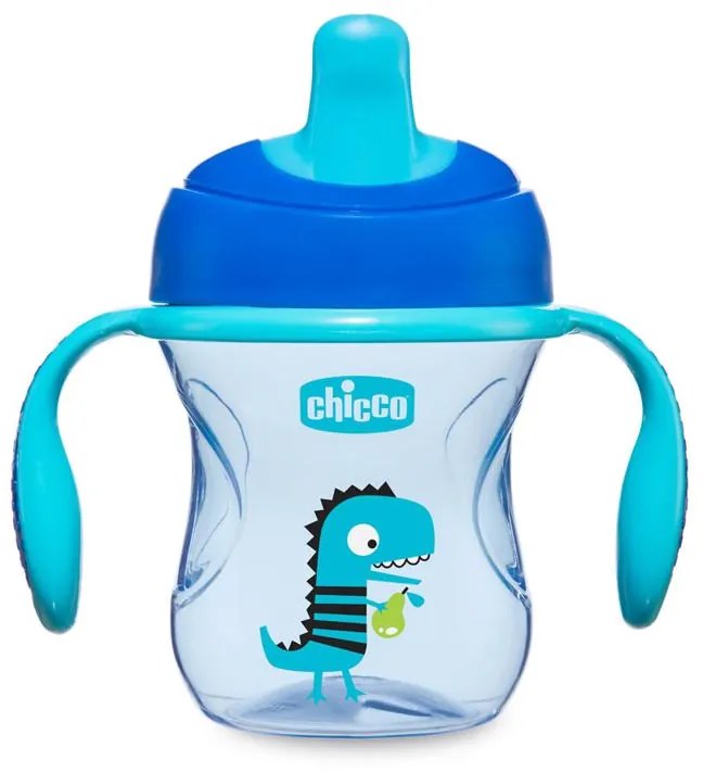 CHICCO Hrneček Training s držadly 200 ml modrý 6m+