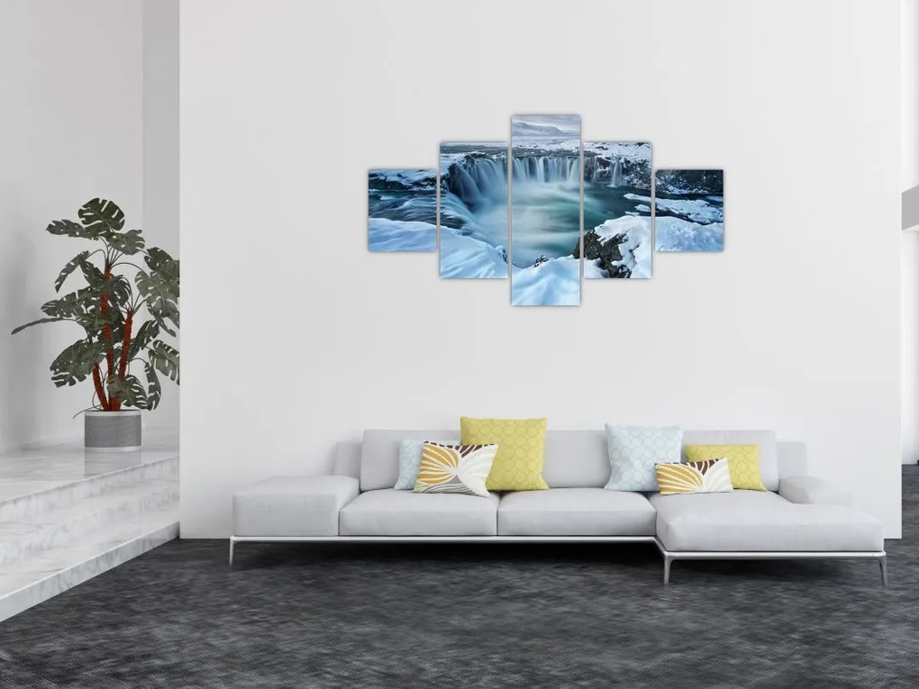 Obraz - Vodopád Bohů, Island (125x70 cm)