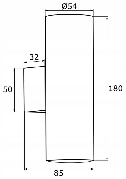 Argon 0910 - Nástěnné svítidlo MITOS 2xGU10/5W/230V bílá