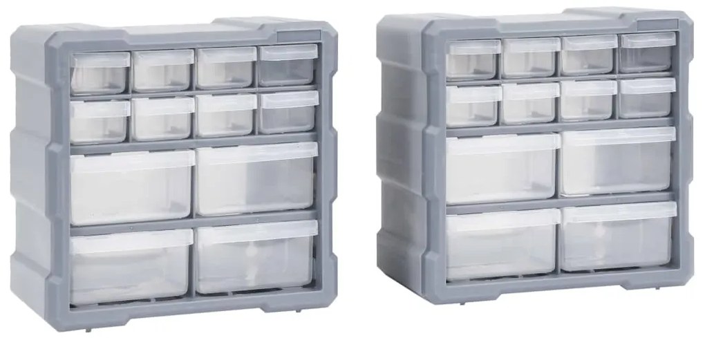 Organizéry s 12 zásuvkami 2 ks 26,5 x 16 x 26 cm 147582