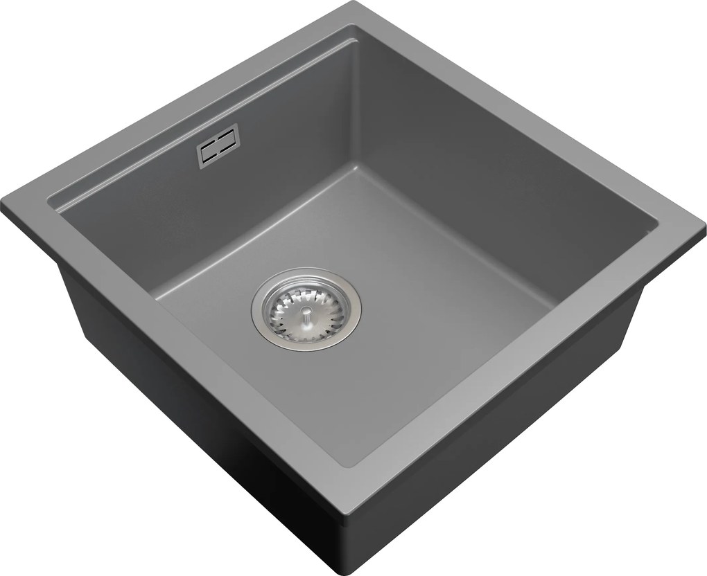 Gamma Decor 4850, 1-komorový granitový dřez 480x500x215 mm, šedá, GMA-ZLE000166