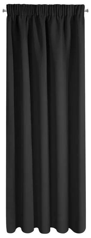 Černý zatemňovací závěs na pásce LOGAN 135x270 cm