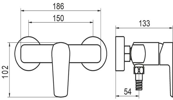 Novaservis Metalia 58 Sprchová baterie, chrom 58061/1,0