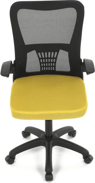 Dětská otočná židle žlutá KA-K2006 YEL