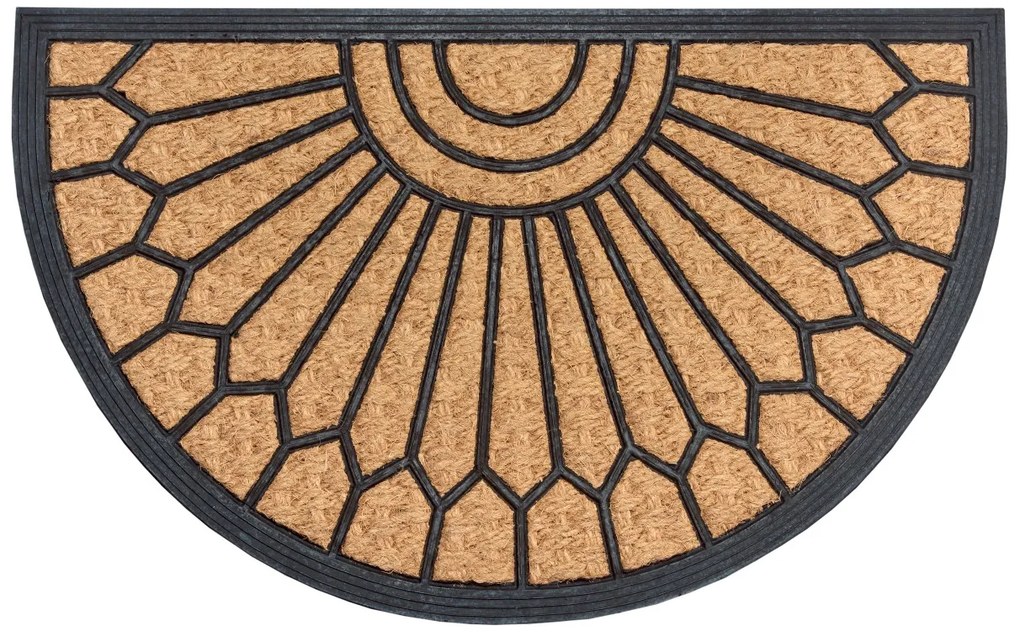 Hanse Home, Rohožka Mix Mats Cocos 105685 - na ven i na doma, 45x75 půlkruh, hnědá, chodba / předsíň