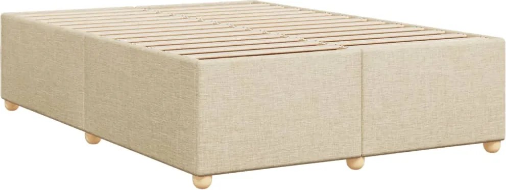 Rám postele bez matrace krémový 140 x 200 cm textil 3284741
