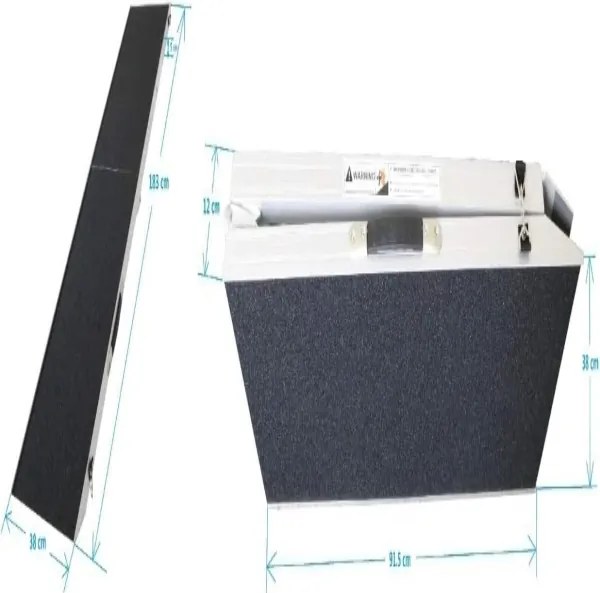 Skládací nástupní rampa pro psy do auta – 183 × 38 cm