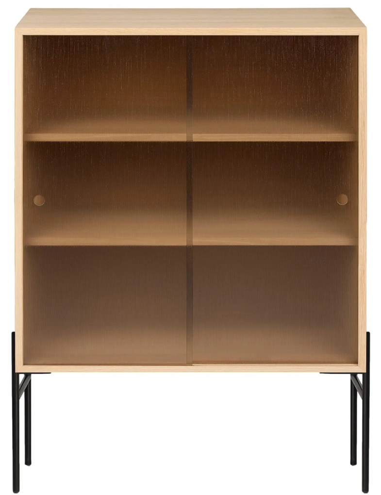 NORTHERN Skříňka Hifive Glass Cabinet, Light Oak, 100 cm / podstavec 15 cm